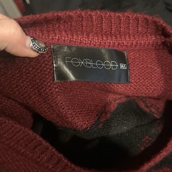 Foxblood | Tops | Foxblood Distressed Sweater | Poshmark